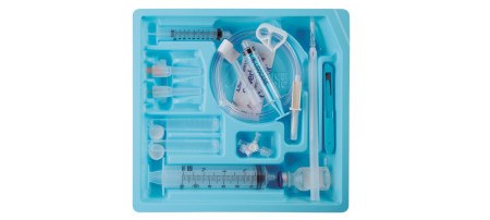 Safety Paracentesis Procedure Tray - with Three Safety Needles