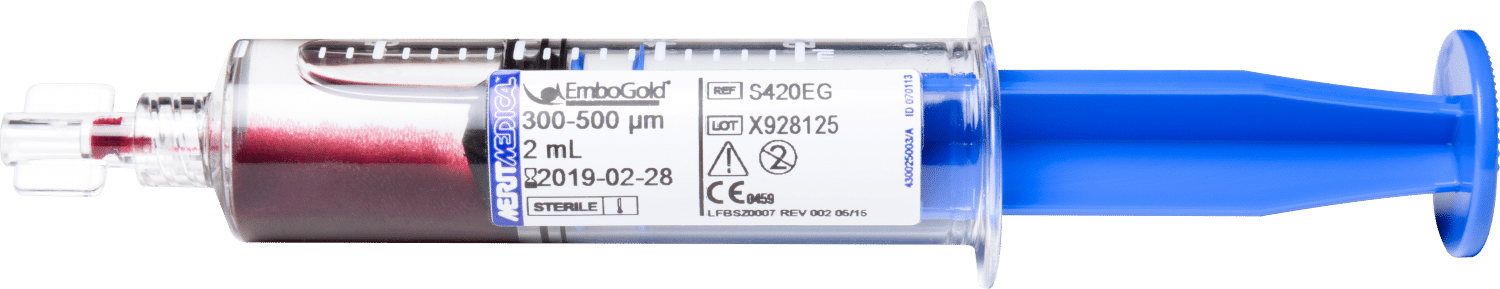 EmboGold® Microspheres - Enhanced Visibility, Compressible