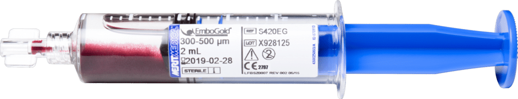 EmboGold® Microspheres - Enhanced Visibility, Compressible